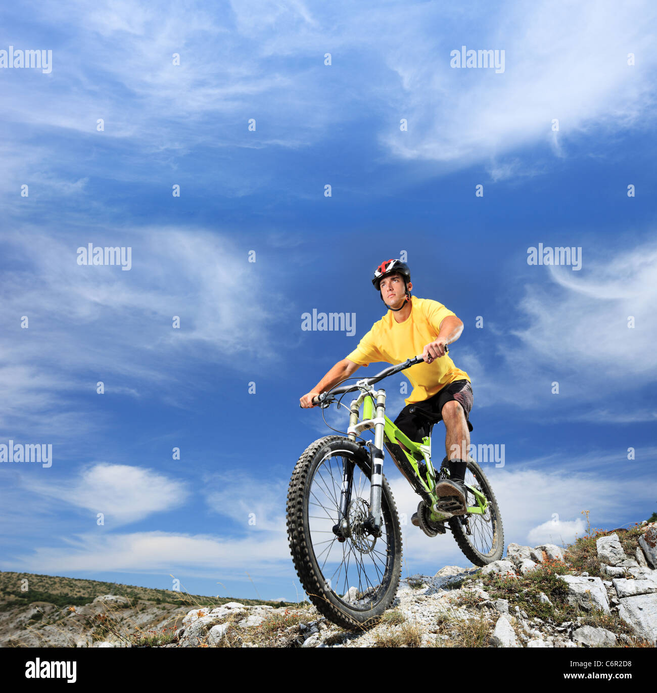 Man riding a mountain bike hi-res stock photography and images - Alamy