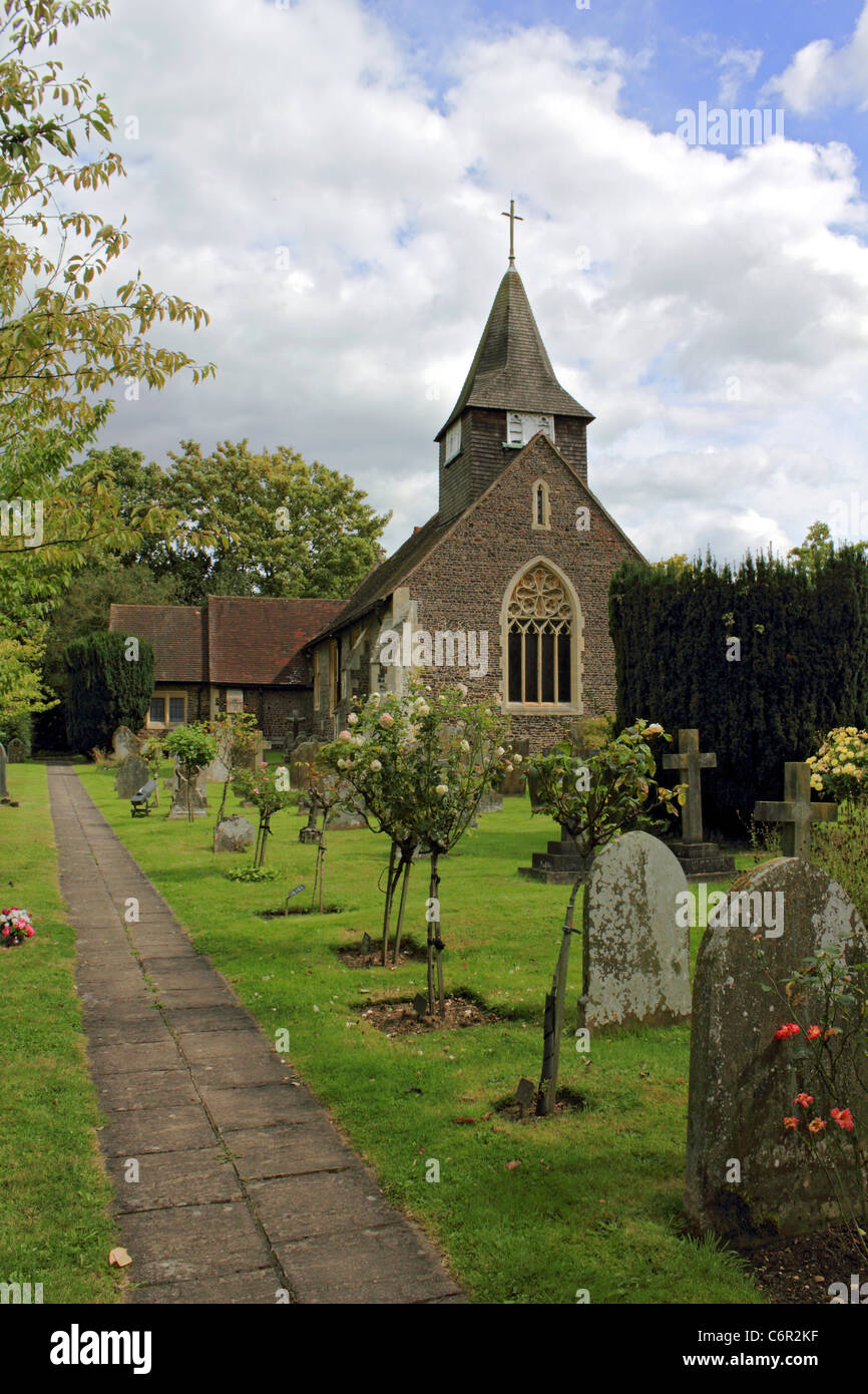 St Mary the Virgin village church in Buckland near Reigate, Surrey ...