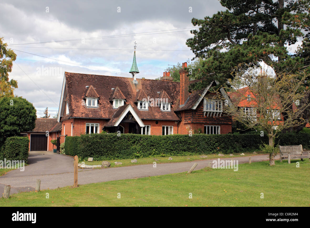 Old school building now a house in the village of Buckland near Reigate ...