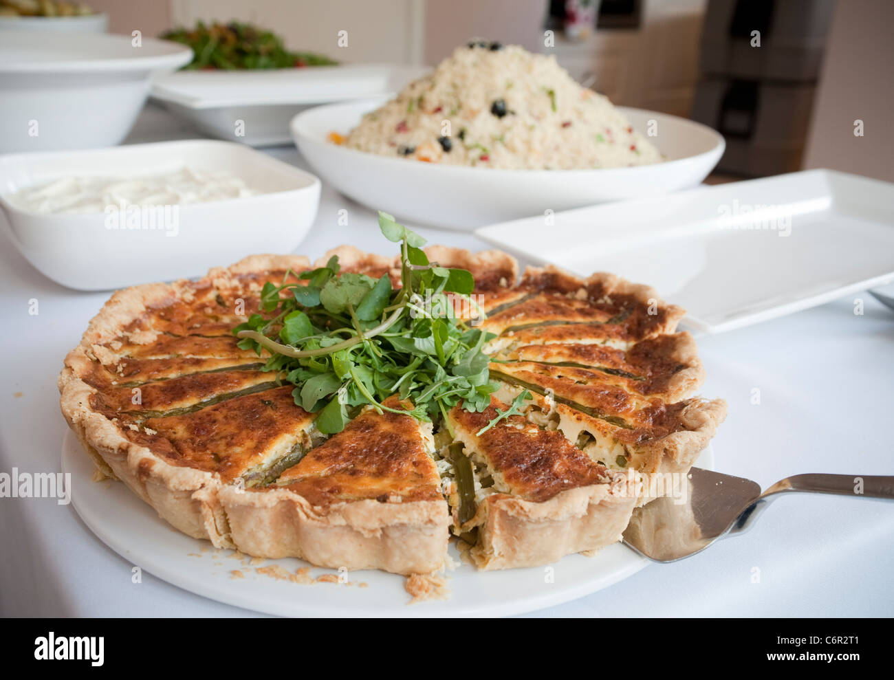 Meal set out on a table for choosing, cold table, buffet at party ...