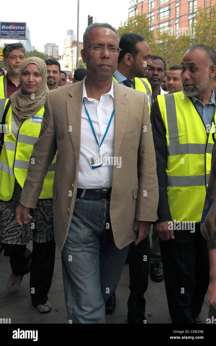 Tower Hamlets Mayor Lutfur Rahman on a walkabout prior to ...