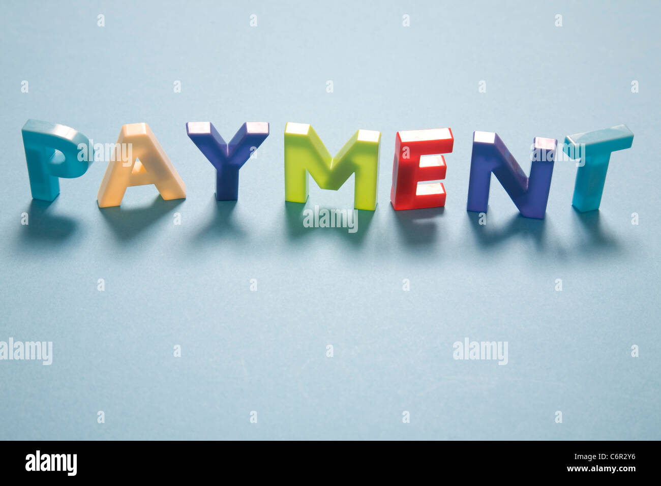 Payment Word Spelling Stock Photo - Alamy