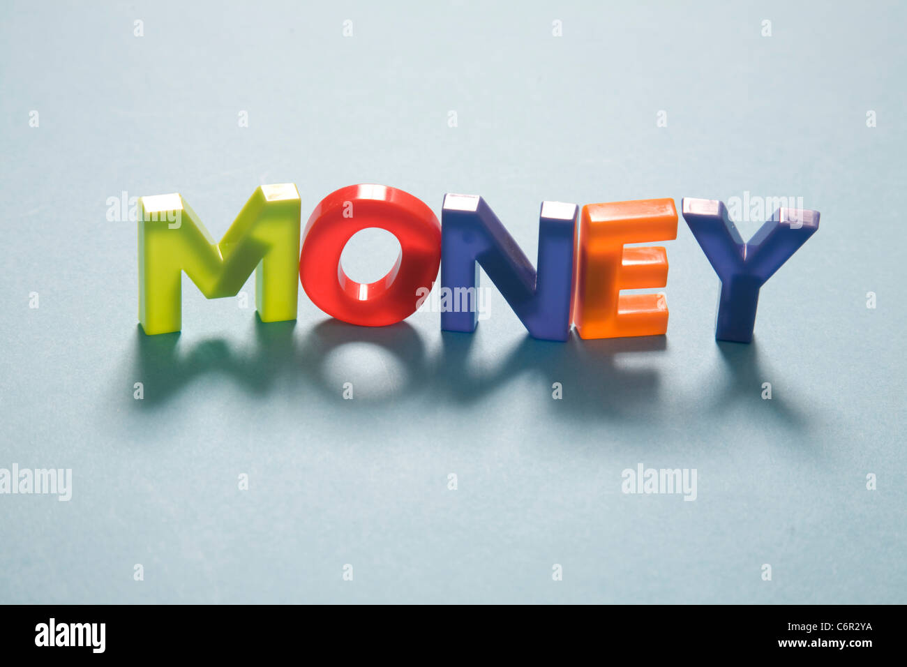 Money Word Spelling Stock Photo - Alamy