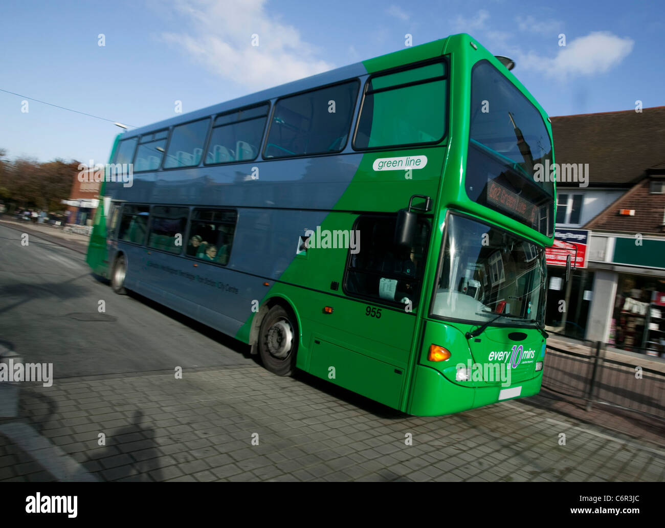 City double decker bus Stock Photo - Alamy