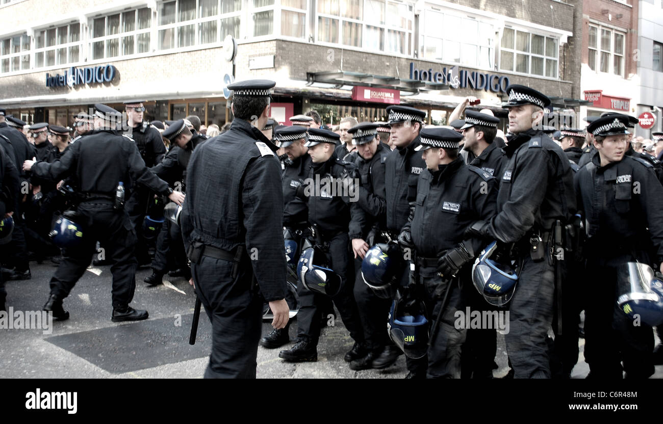 From far-right wing English Defense League protest and UAF counter ...