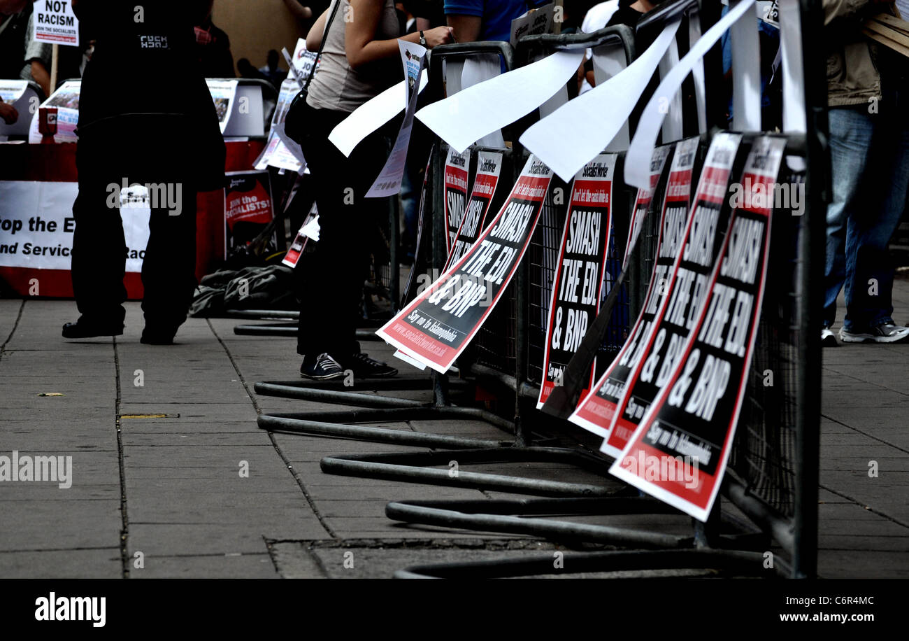 From far-right wing English Defense League protest and UAF counter ...
