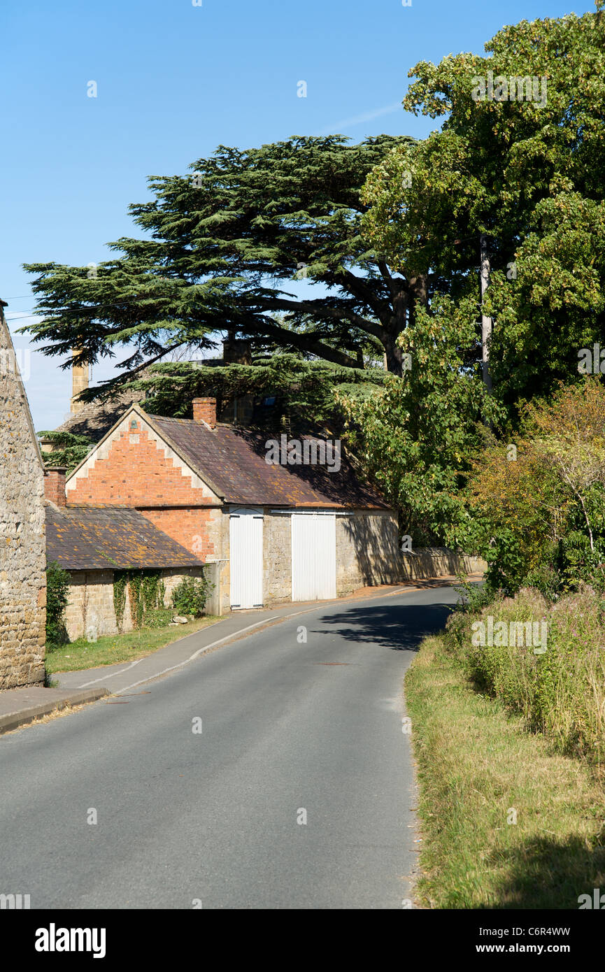 Quiet country road in Weston Subedge, Gloucestershire, England, UK ...