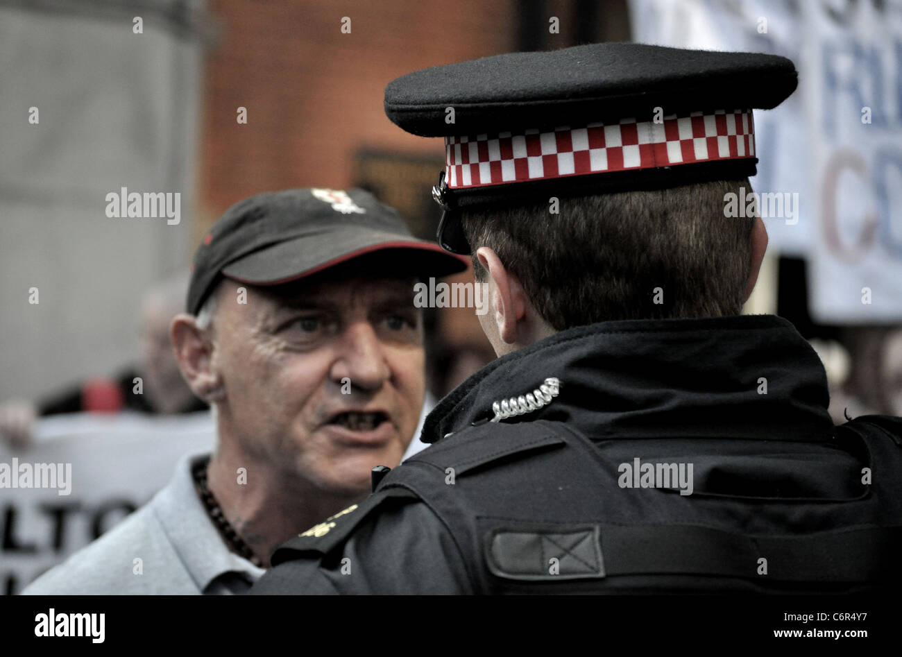 From far-right wing English Defense League protest and UAF counter ...