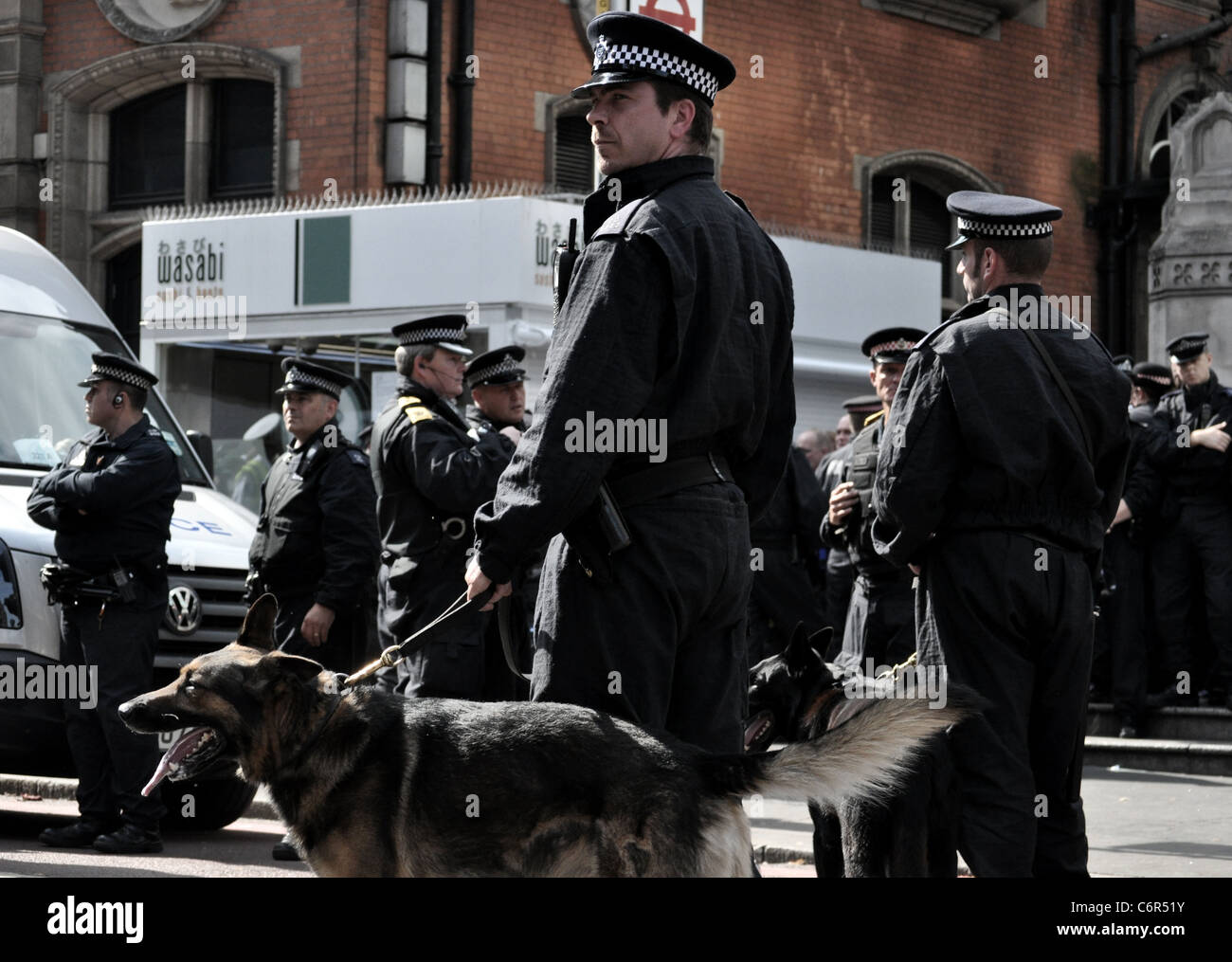 From far-right wing English Defense League protest and UAF counter ...