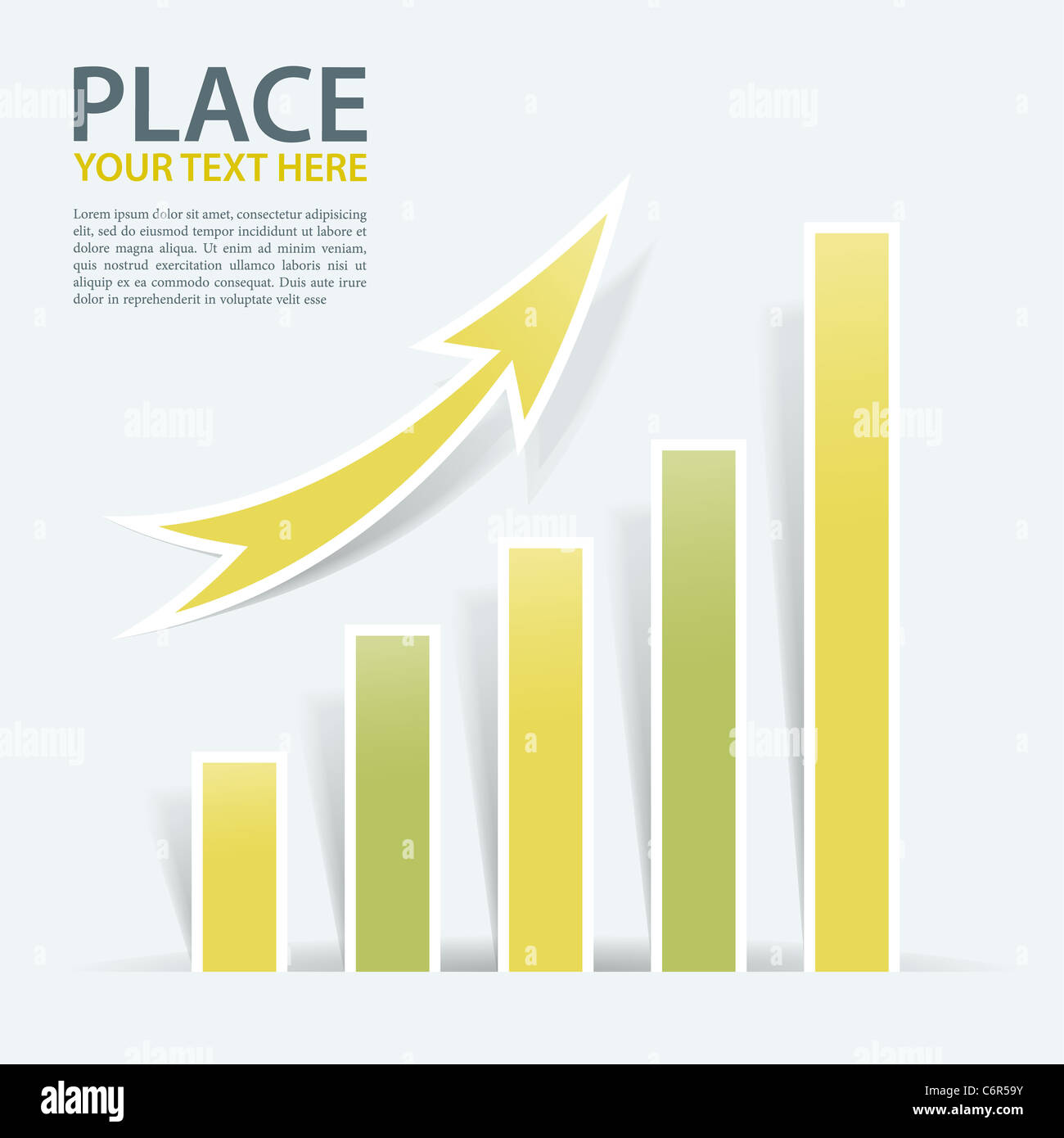 Business charts with arrow, vector illustration Stock Photo - Alamy