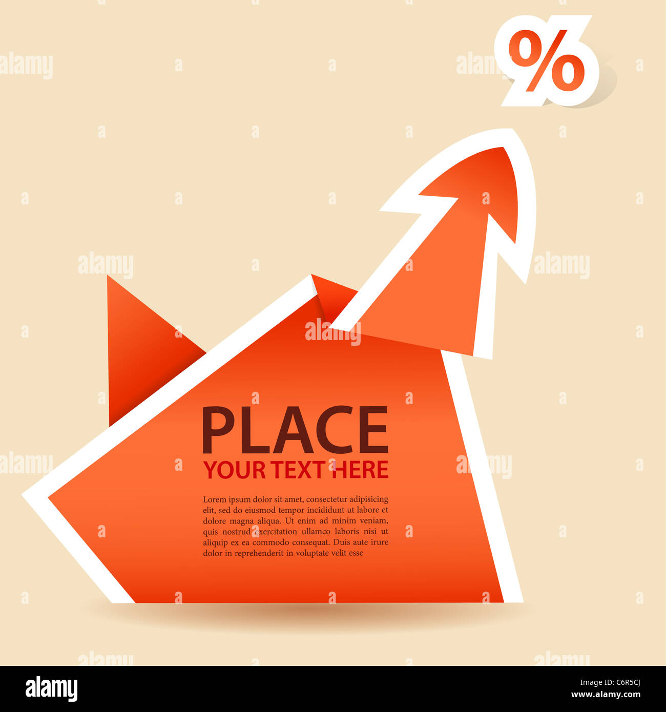 Paper Origami Arrow, element for design, vector illustration Stock ...