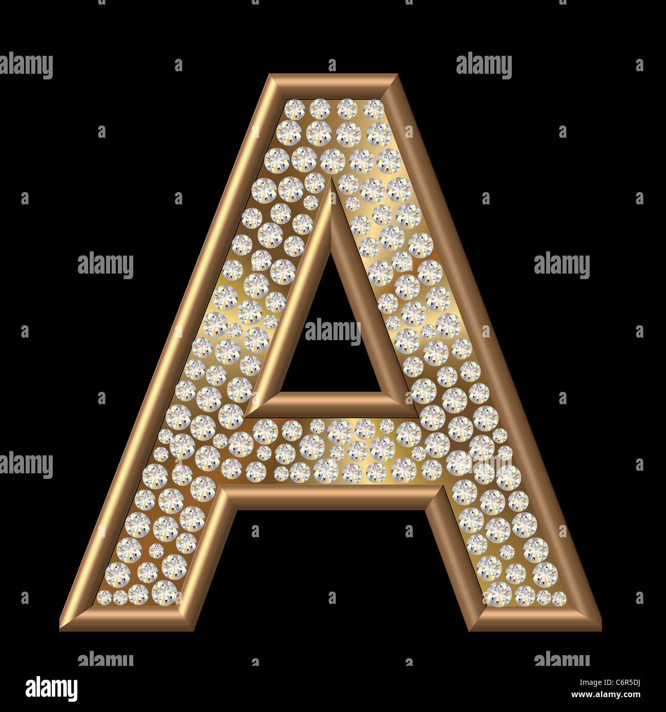 Diamond Letter Character Stock Photo - Alamy
