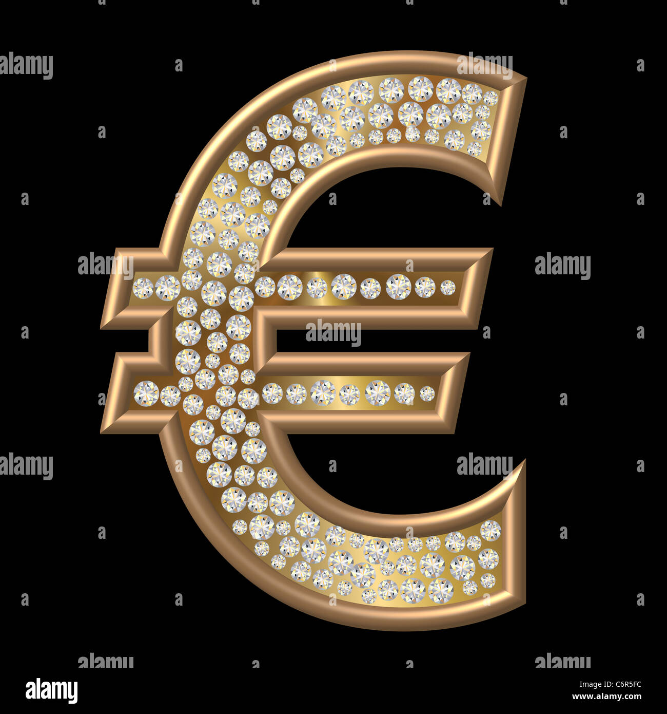 Euro sign diamond Stock Photo - Alamy
