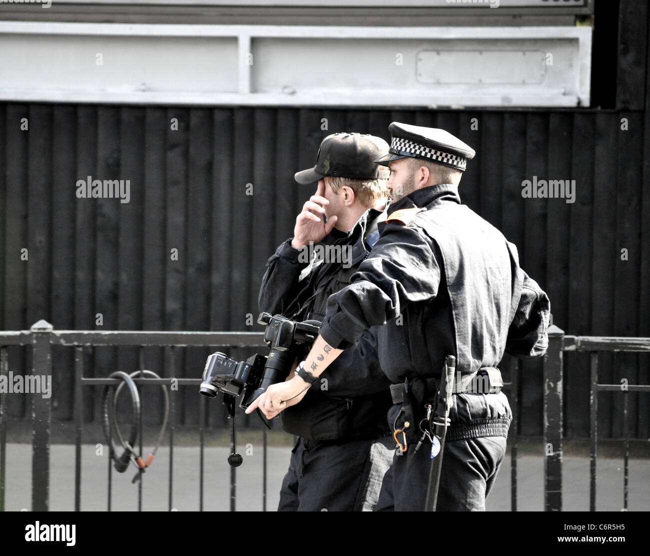 From far-right wing English Defense League protest and UAF counter ...