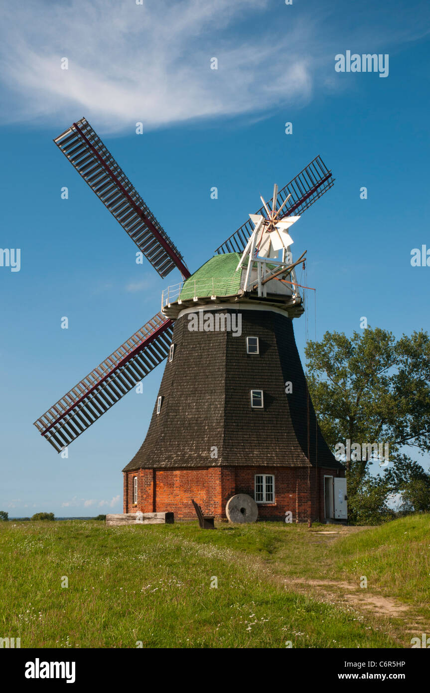 Windmill, Smock mill in Stove, district Nordwestmecklenburg, Baltic Sea ...
