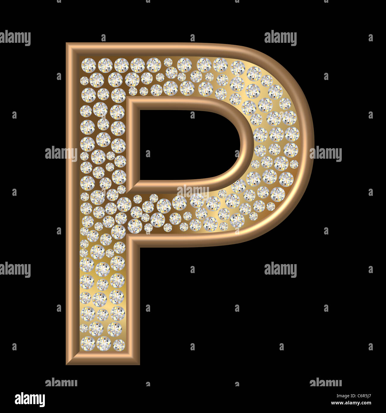Diamond Letter Character Stock Photo - Alamy