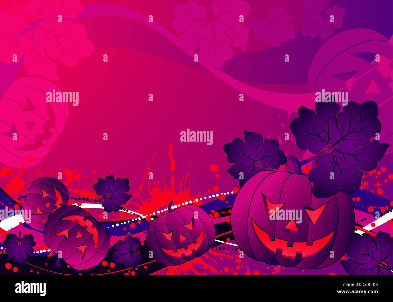 Grunge Halloween background with pumpkin and wave pattern, element for ...