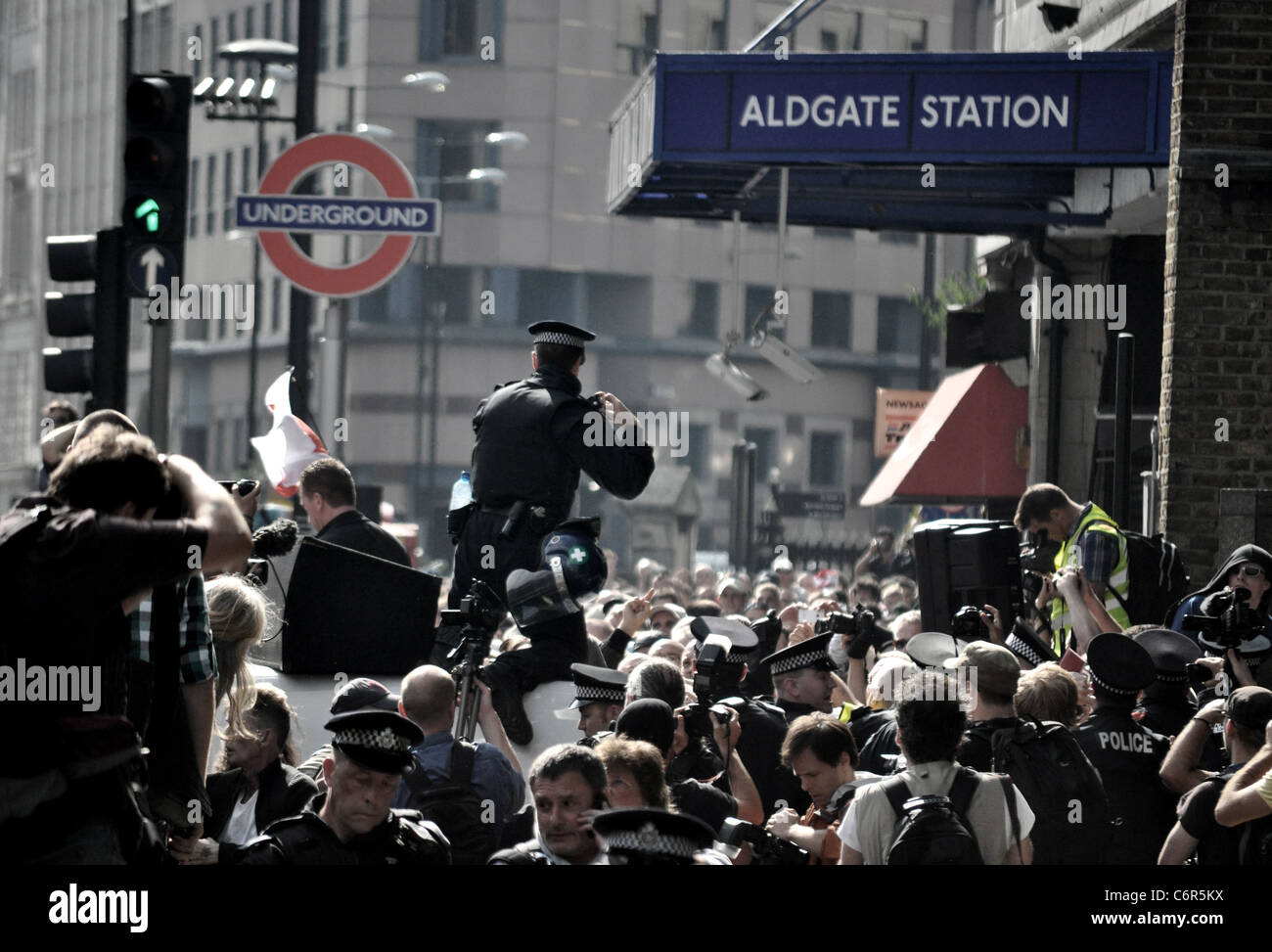 From far-right wing English Defense League protest and UAF counter ...