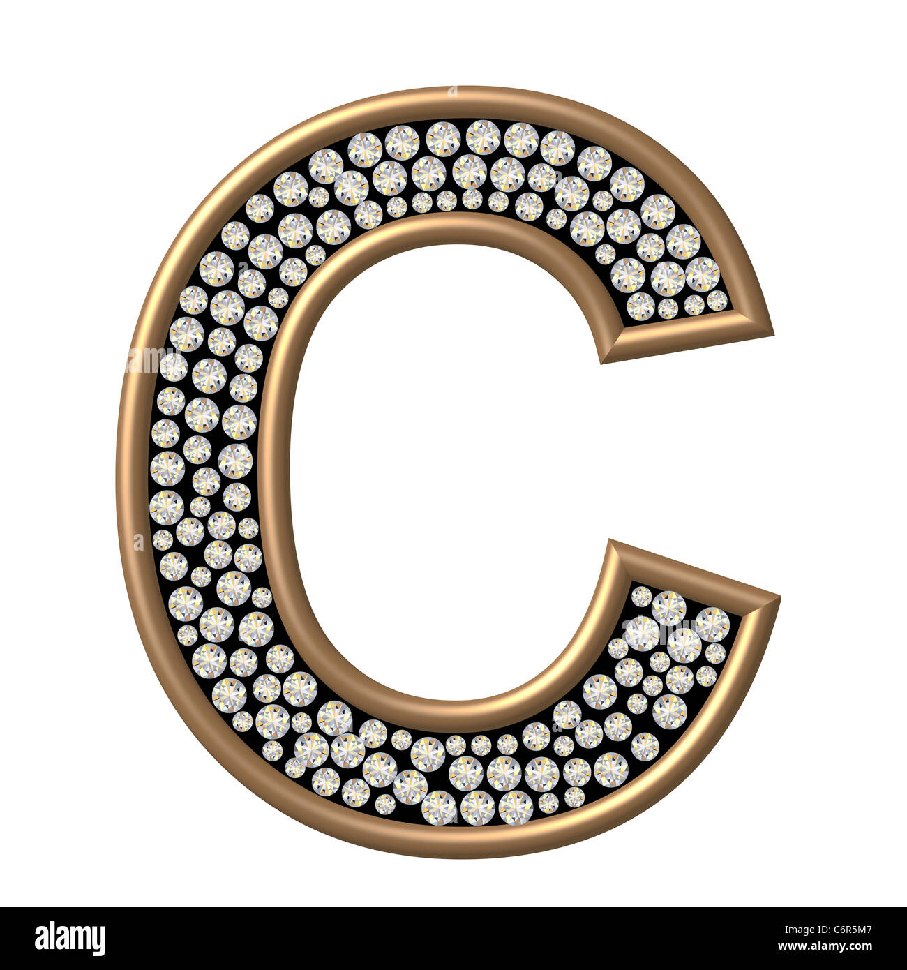 Diamond Letter Character Stock Photo - Alamy