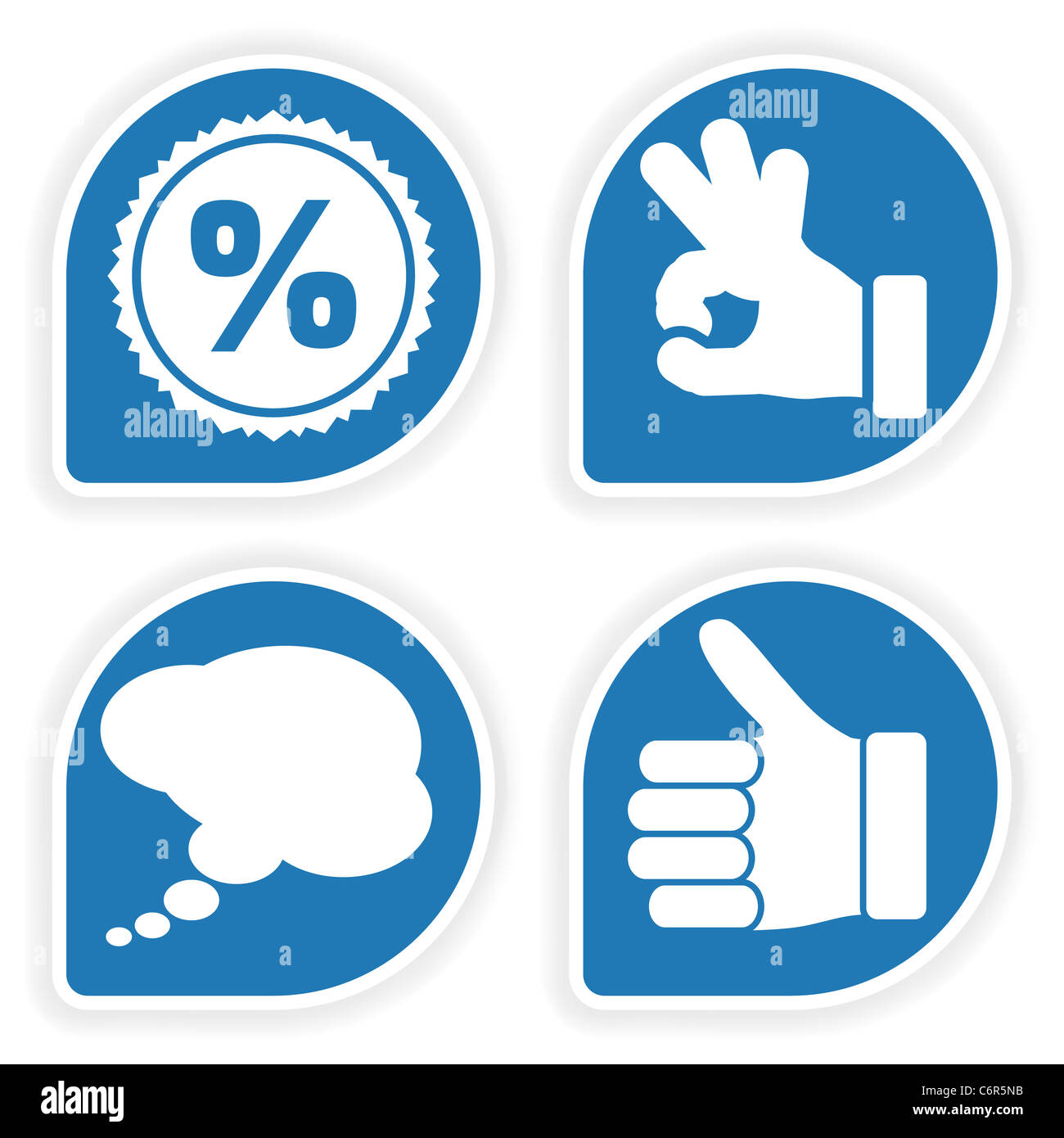 Collect Sticker with Hand, Speech Bubble and Stamp Icon, element for ...