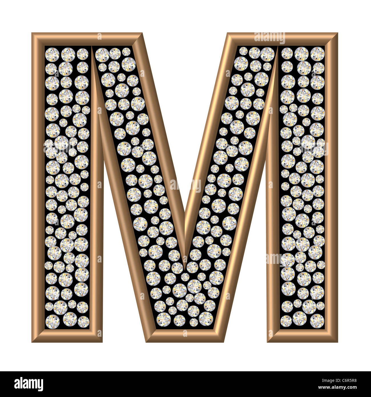 Diamond Letter Character Stock Photo - Alamy
