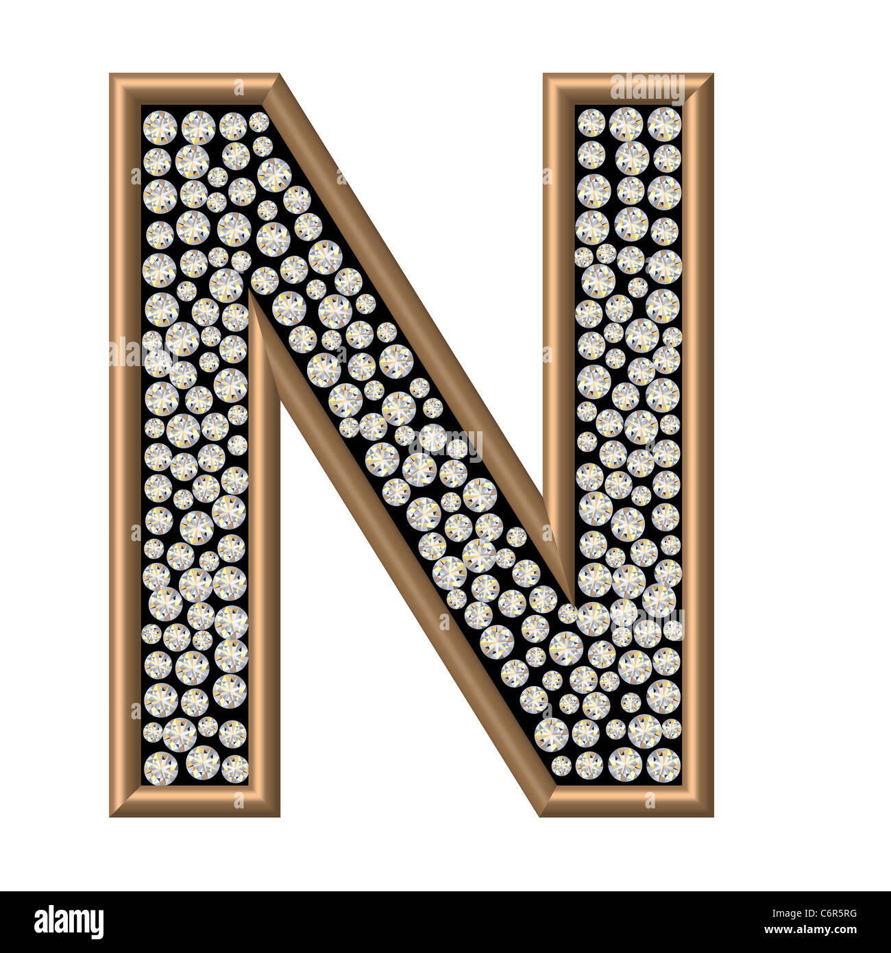 Diamond Letter Character Stock Photo - Alamy