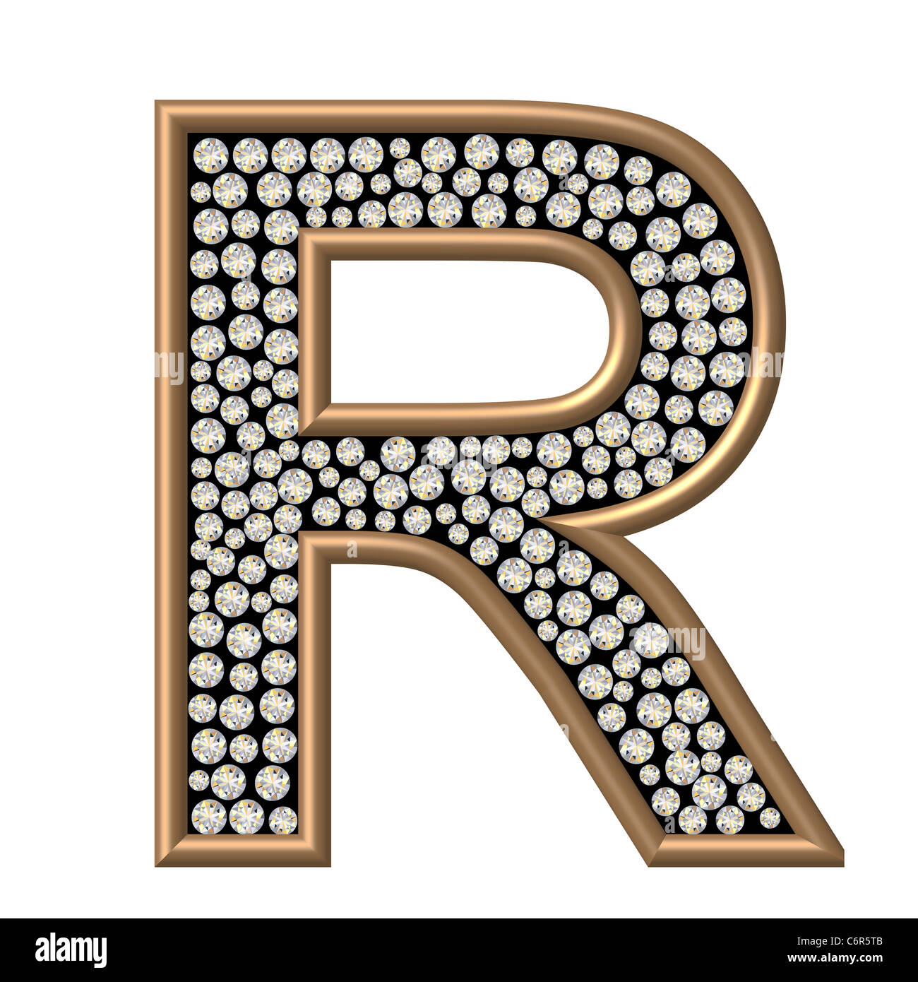 Diamond Letter Character Stock Photo - Alamy