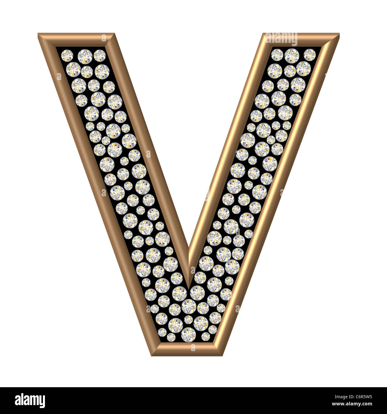 Diamond Letter Character Stock Photo - Alamy