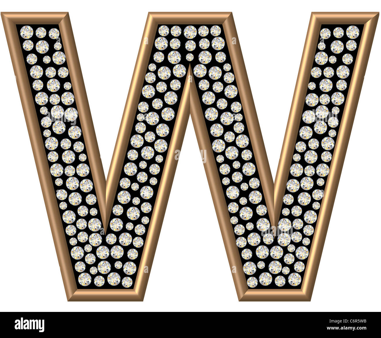Diamond Letter Character Stock Photo - Alamy