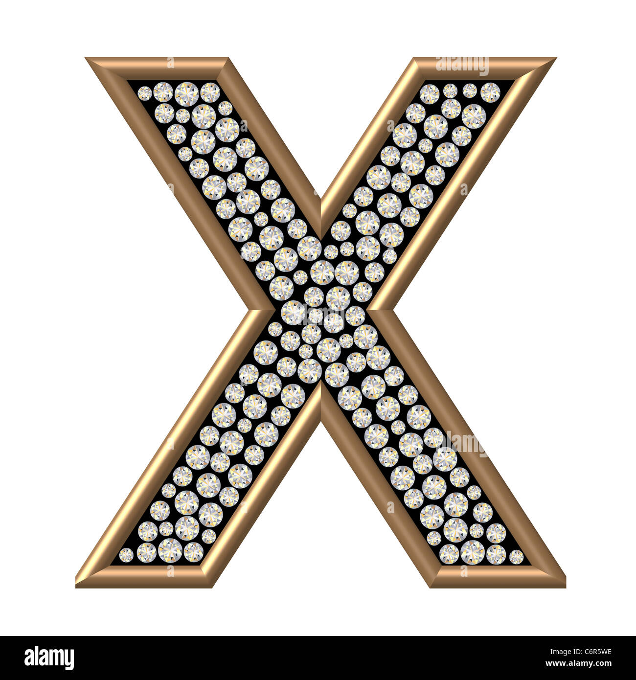 Diamond Letter Character Stock Photo - Alamy