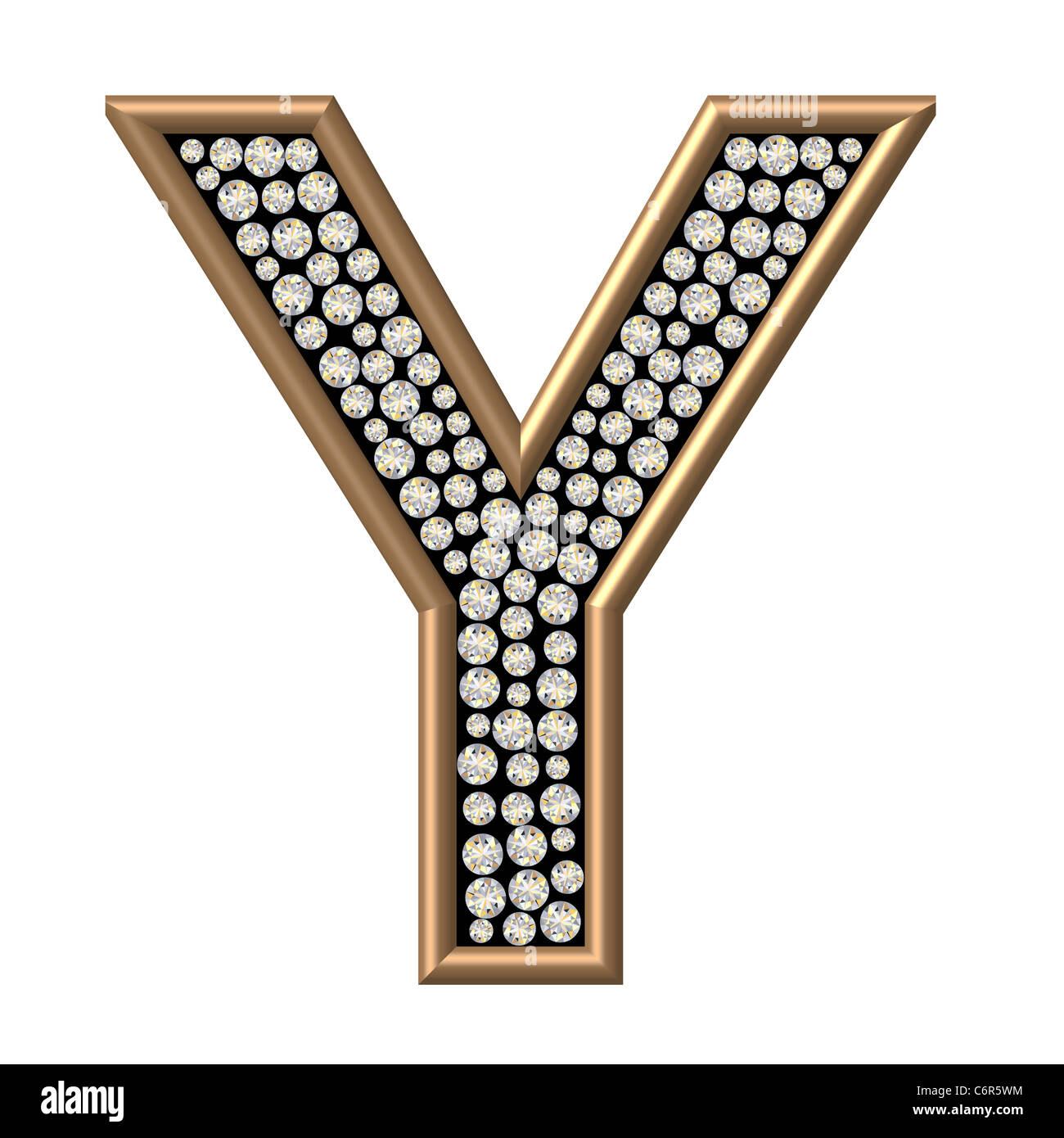 Diamond Letter Character Stock Photo - Alamy