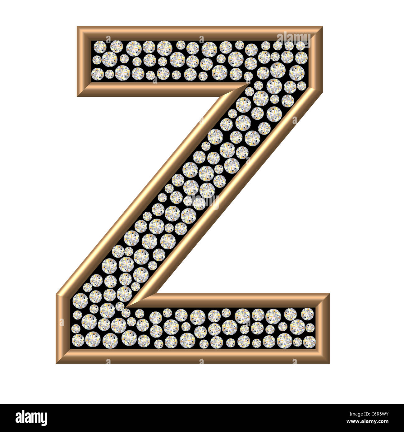 Diamond Letter Character Stock Photo - Alamy