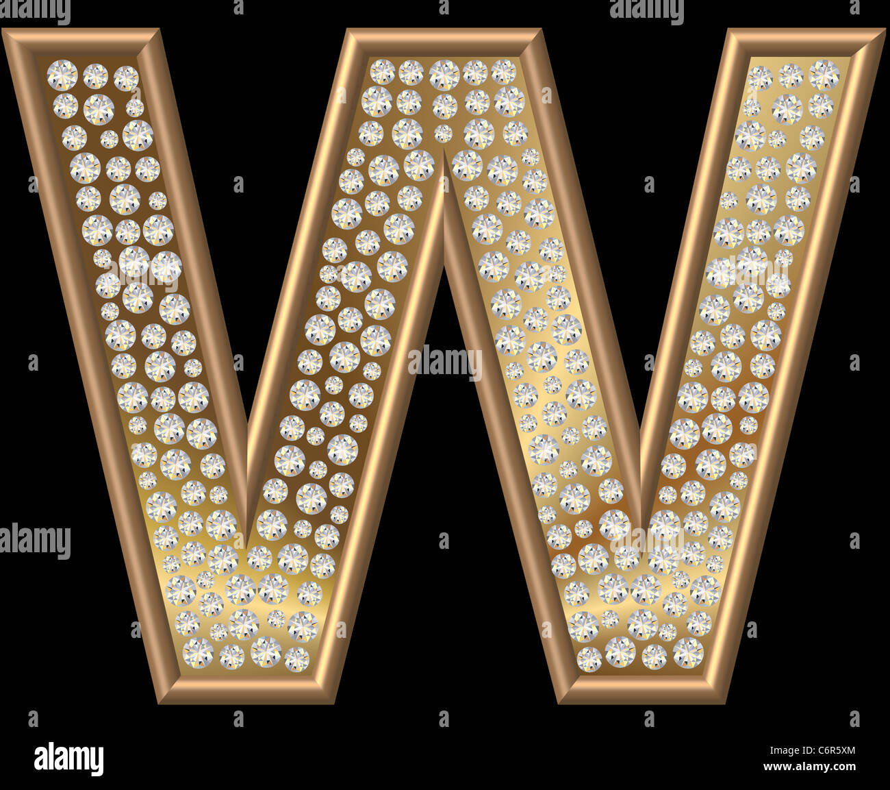 Diamond Letter Character Stock Photo - Alamy