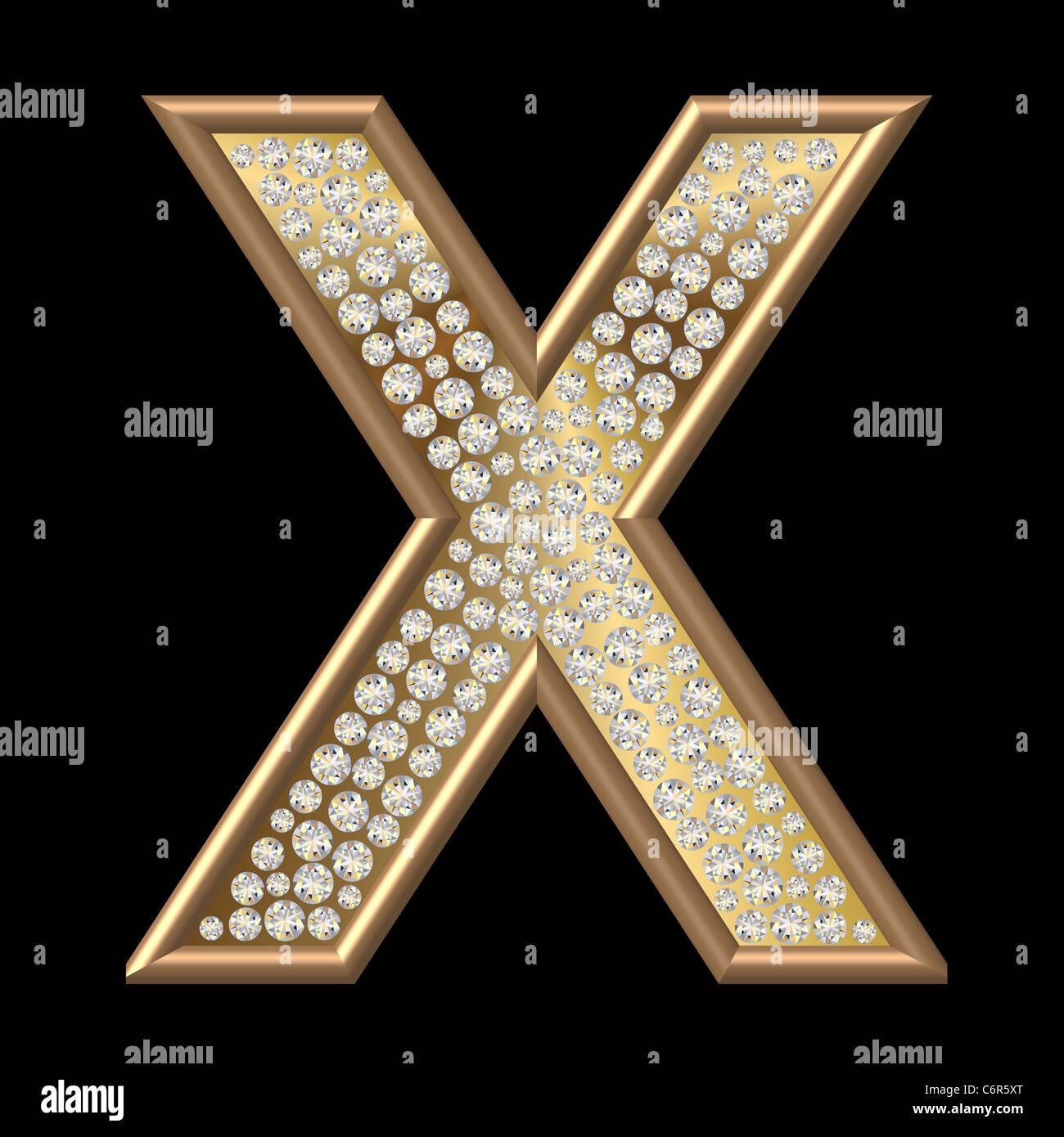 Diamond letter character gold hi-res stock photography and images - Alamy