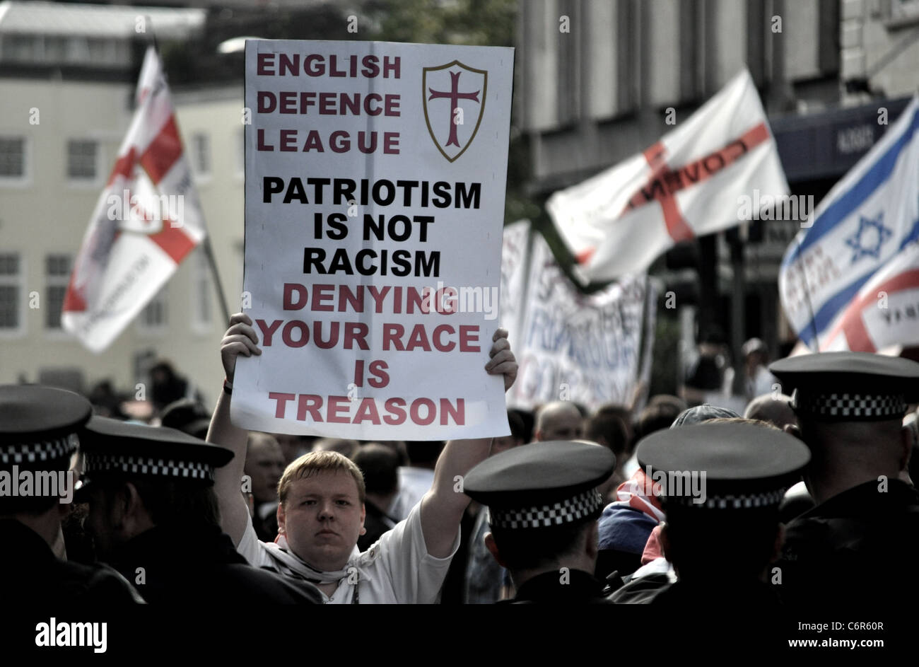 From far-right wing English Defense League protest and UAF counter ...