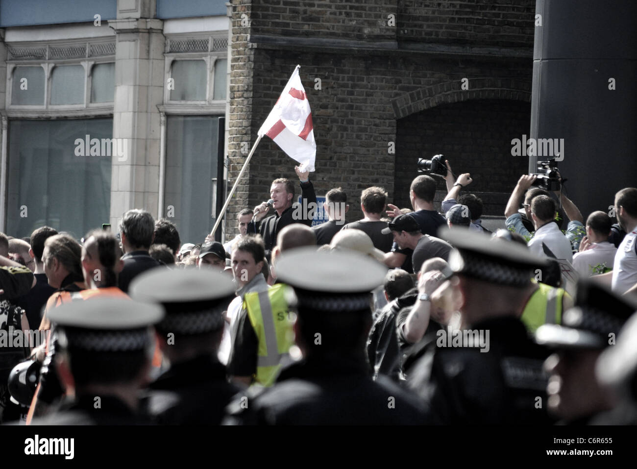 From far-right wing English Defense League protest and UAF counter ...