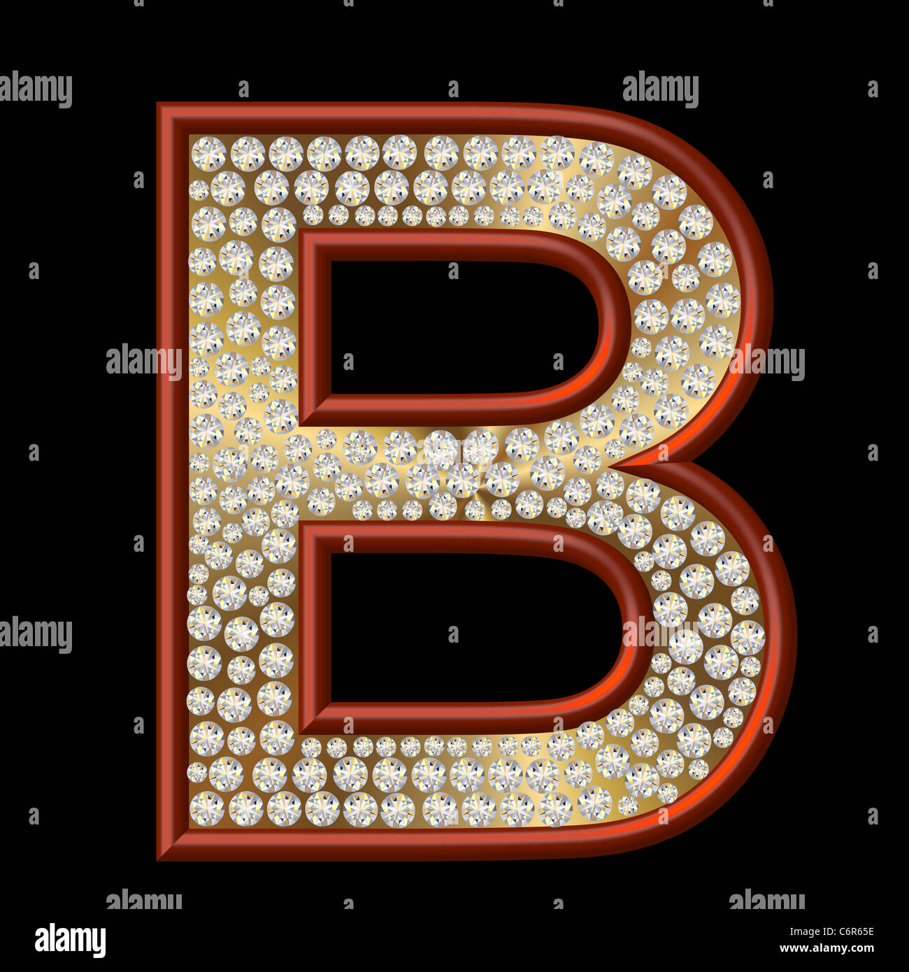 Diamond letter character gold hi-res stock photography and images - Alamy