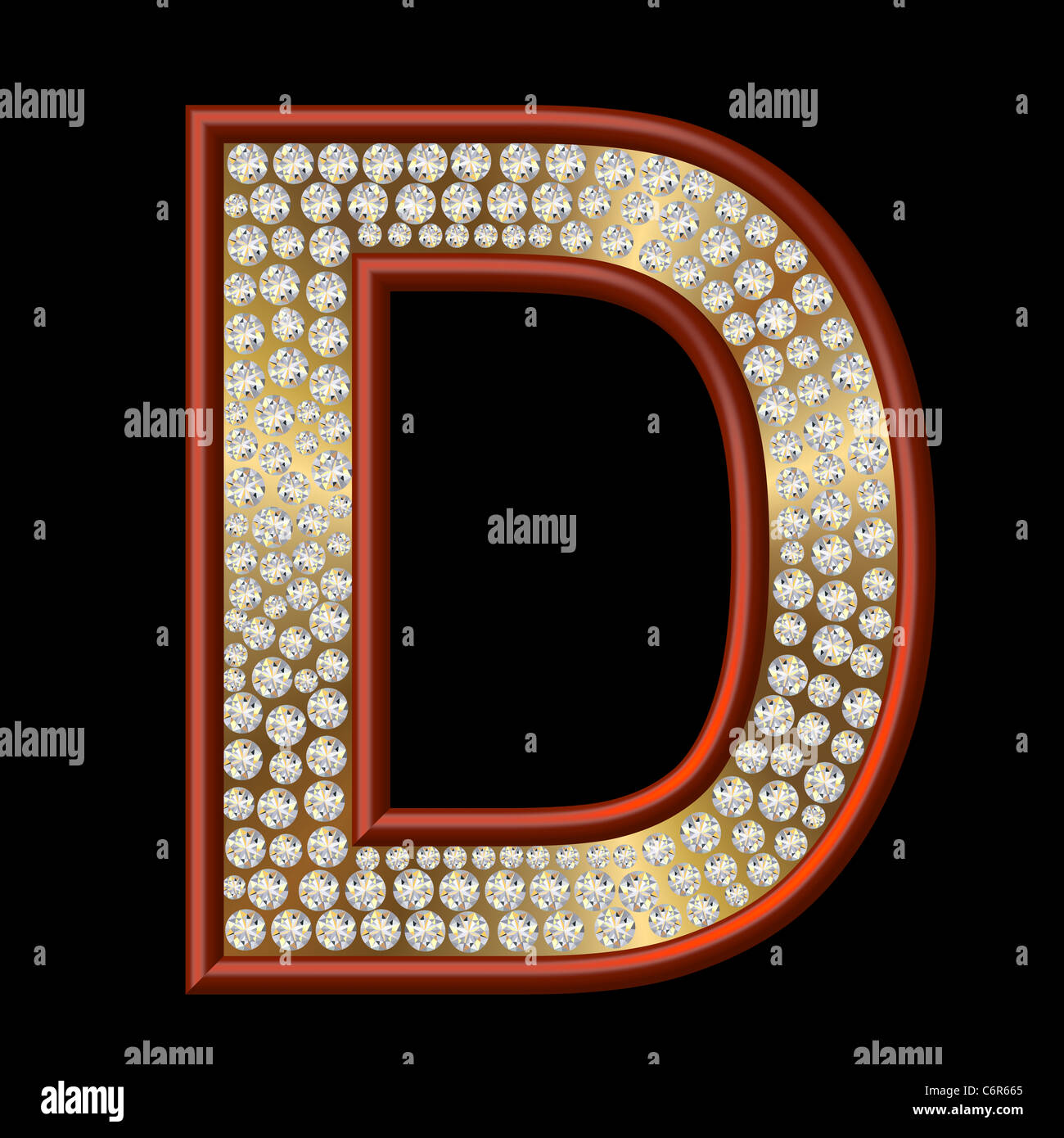Diamond letter character gold hi-res stock photography and images - Alamy