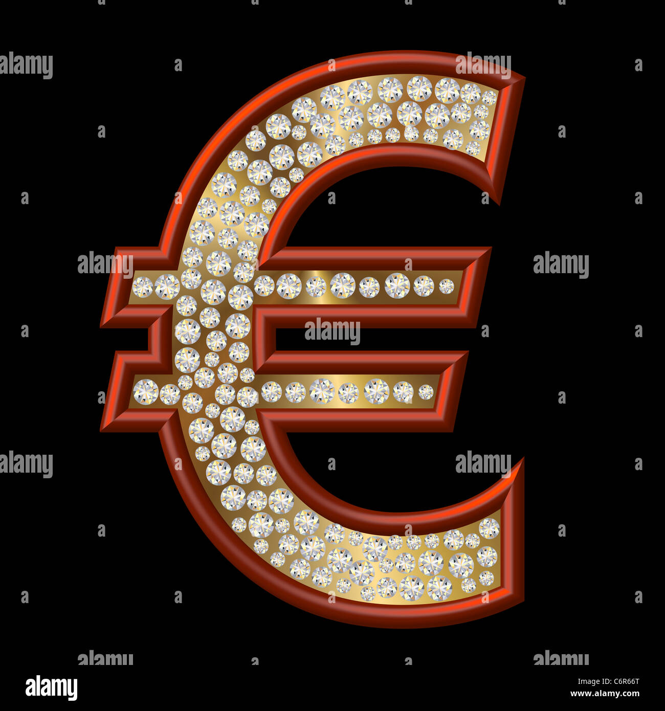 Euro sign diamond Stock Photo - Alamy