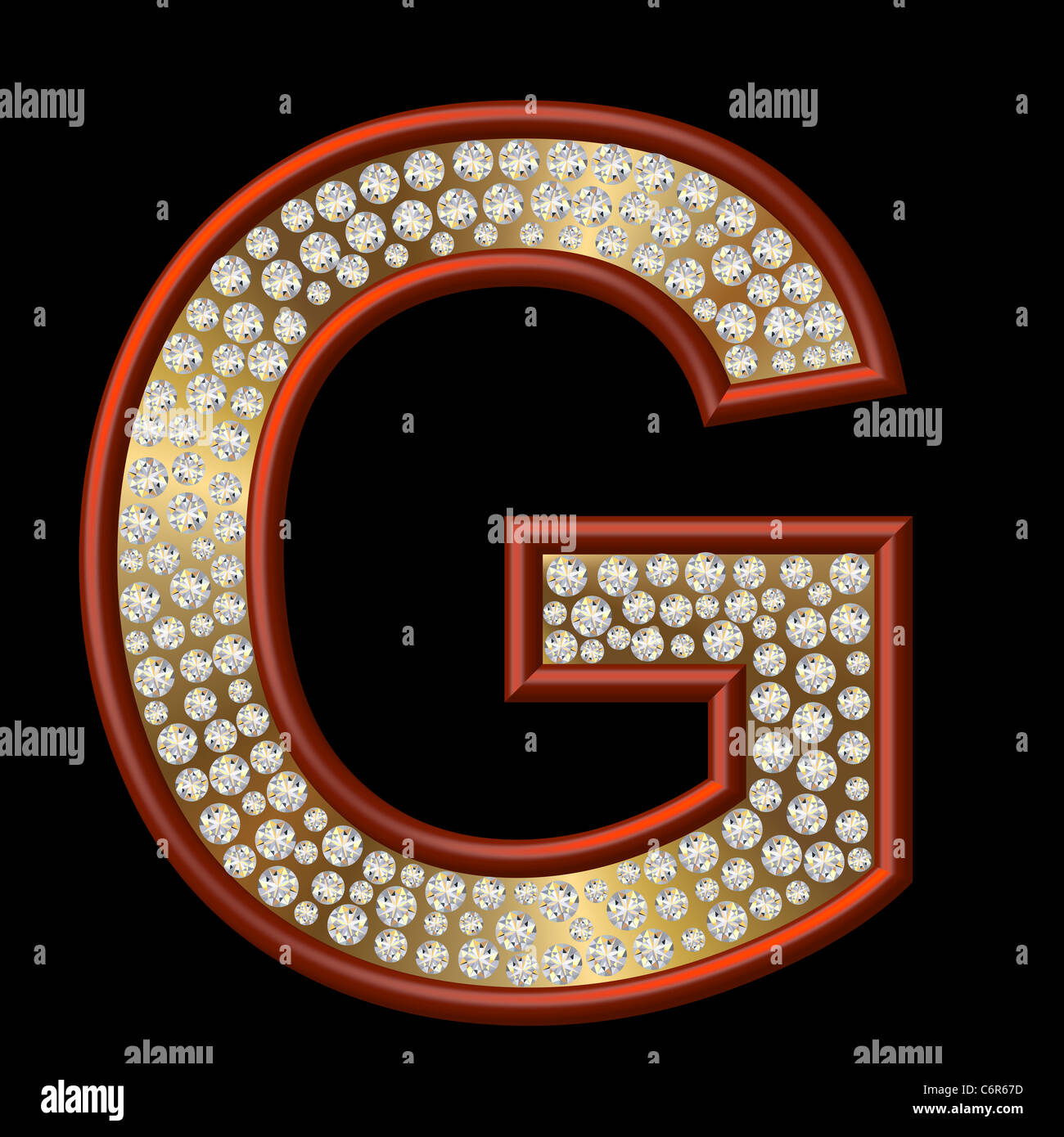 Diamond letter character gold hi-res stock photography and images - Alamy