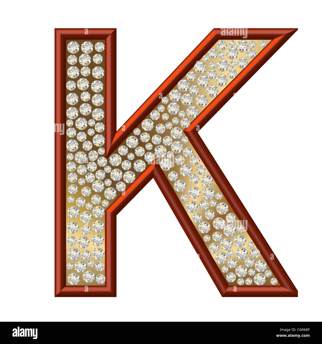 Diamond Letter Character Stock Photo - Alamy