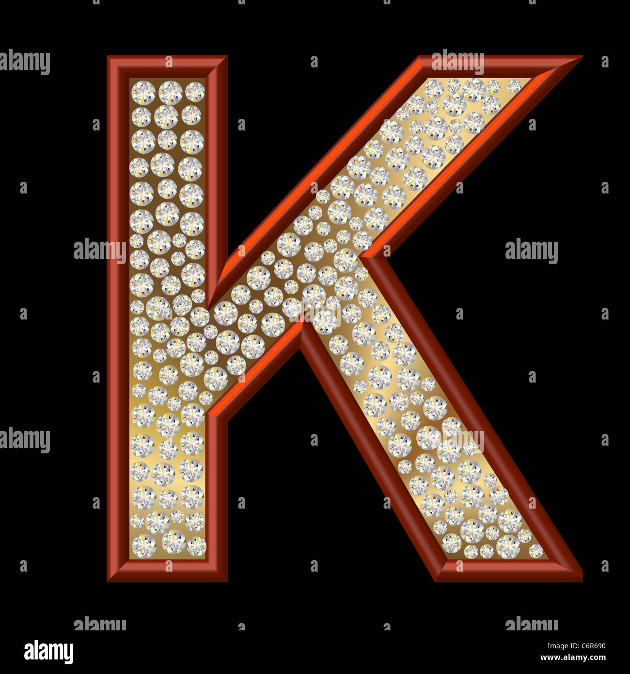 Diamond Letter Character Stock Photo - Alamy