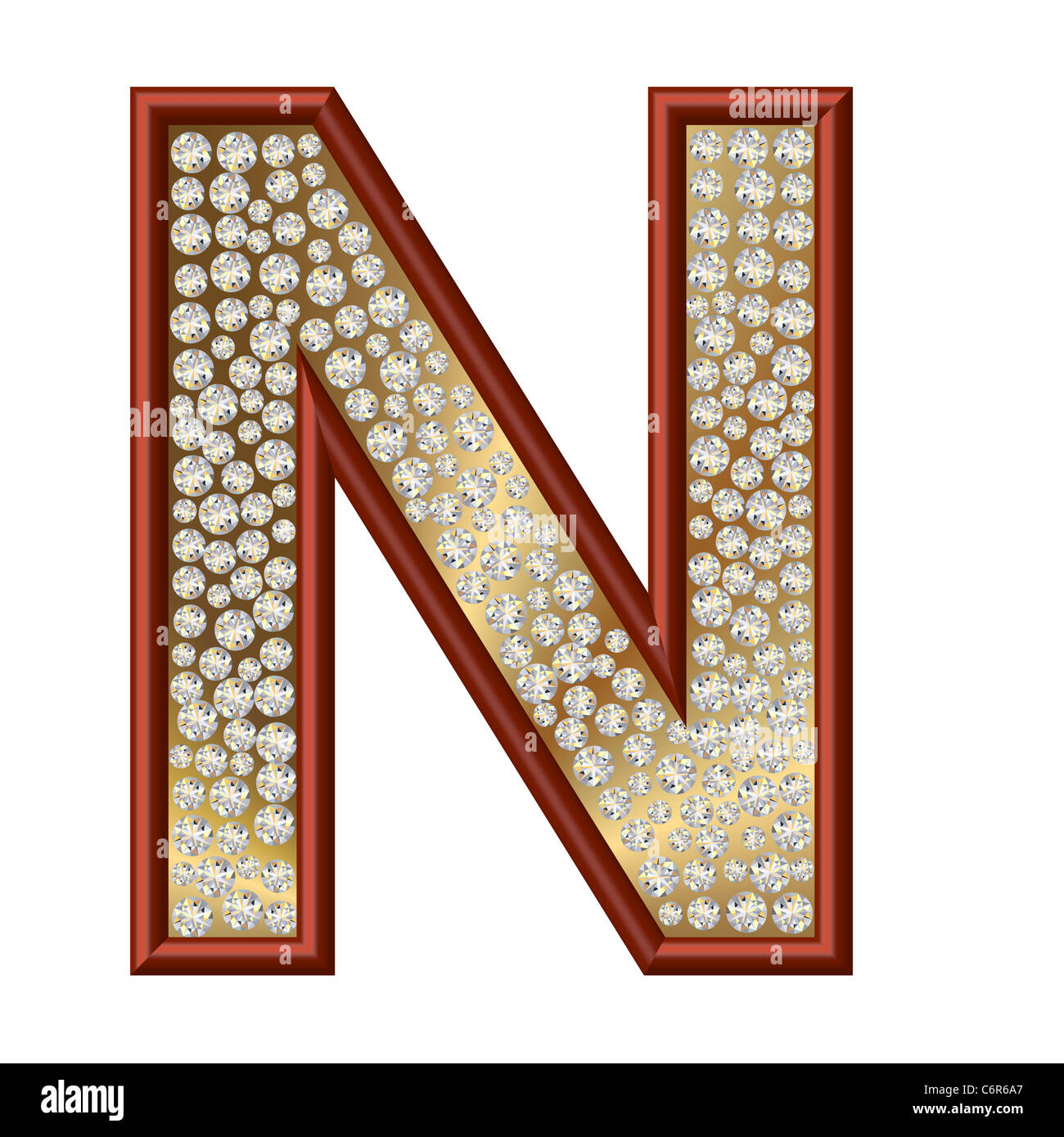 Diamond letter character gold hi-res stock photography and images - Alamy