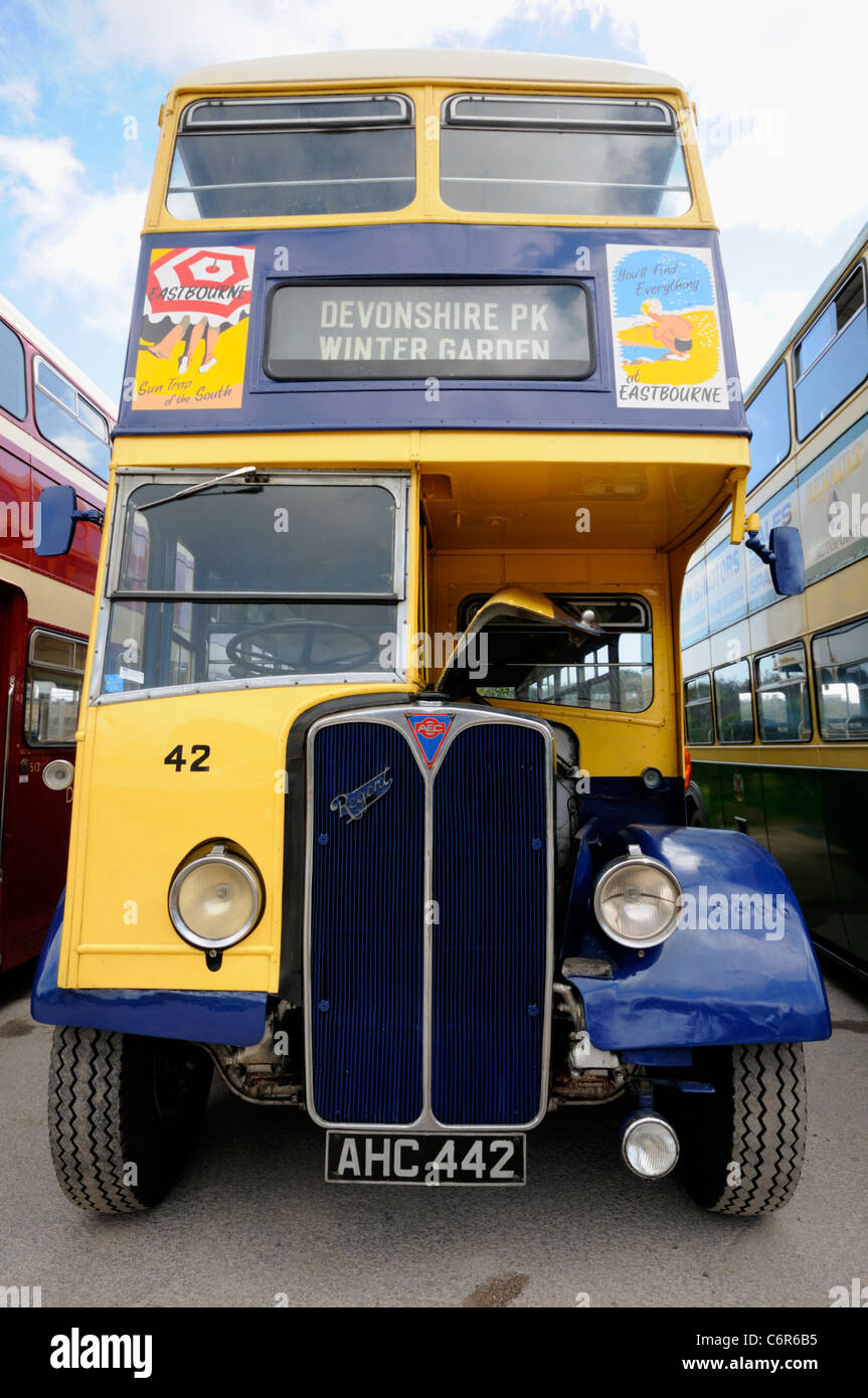 Classic Devon General Double Decker Bus on Display at Dawlish Warren in ...