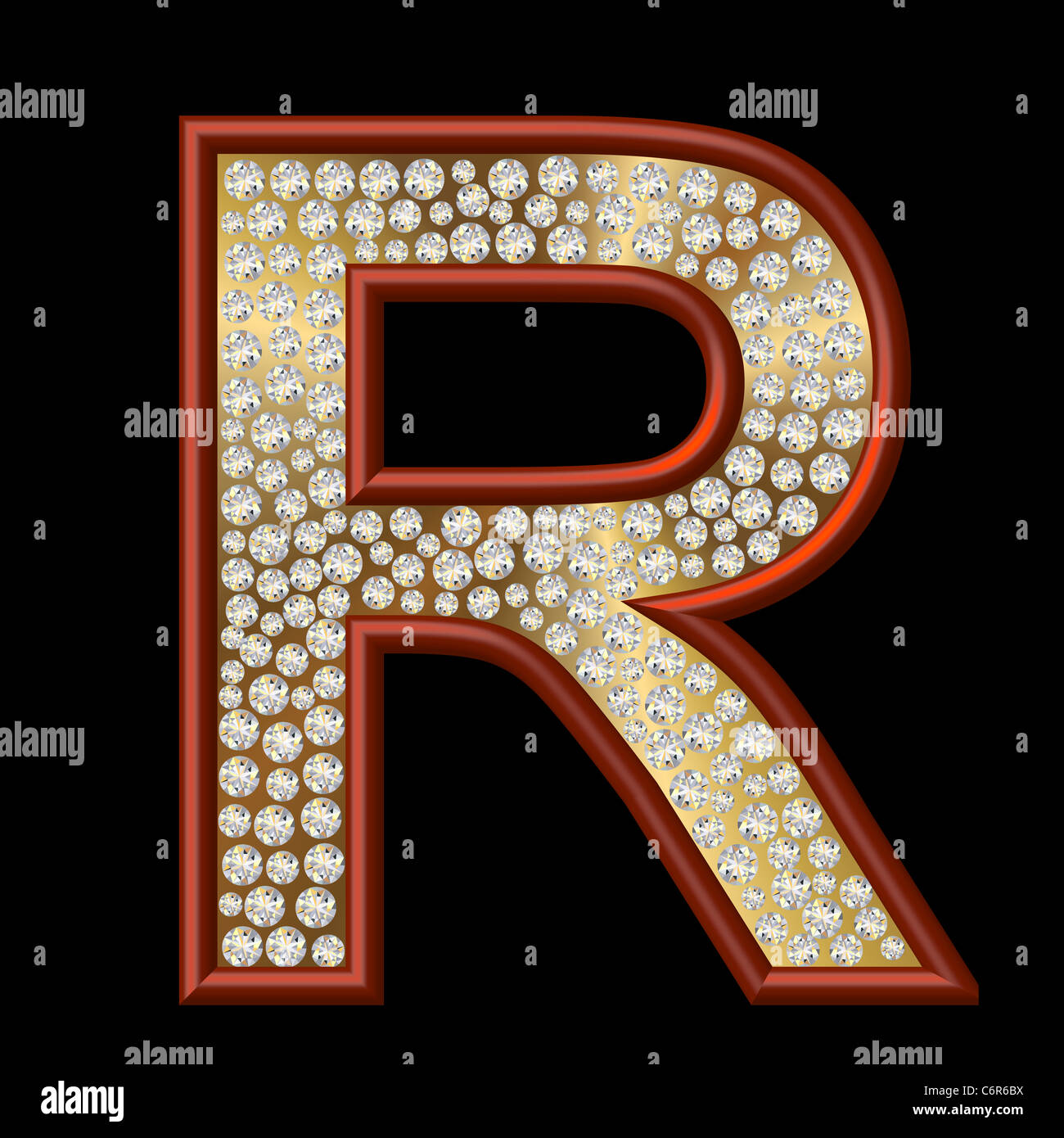 Diamond Letter Character Stock Photo - Alamy