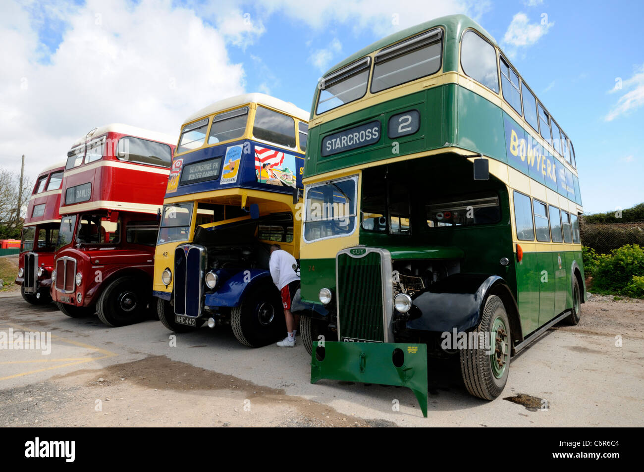 Classic Devon General Double Decker Buses on Display at Dawlish Warren ...