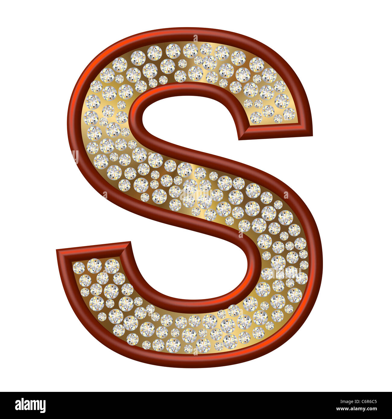 Diamond Letter Character Stock Photo - Alamy