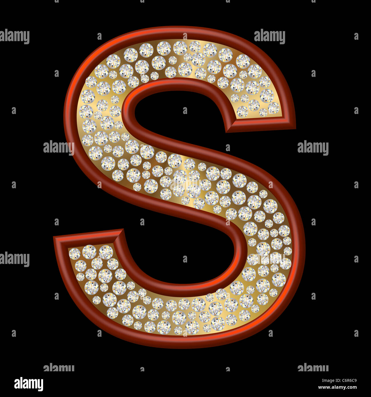 Diamond Letter Character Stock Photo - Alamy