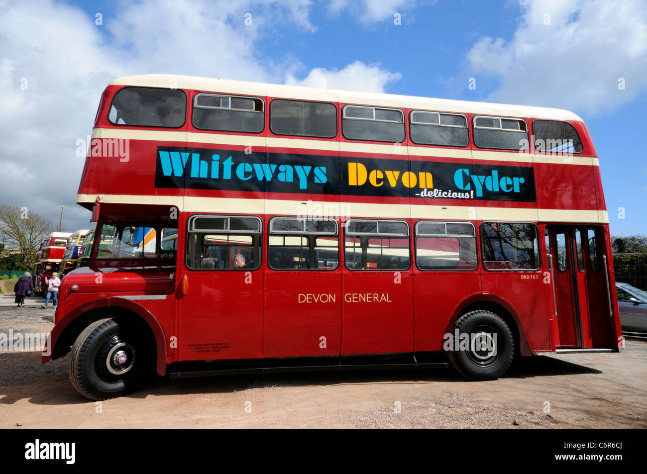 Classic Devon General Double Decker Bus on Display at Dawlish Warren in ...
