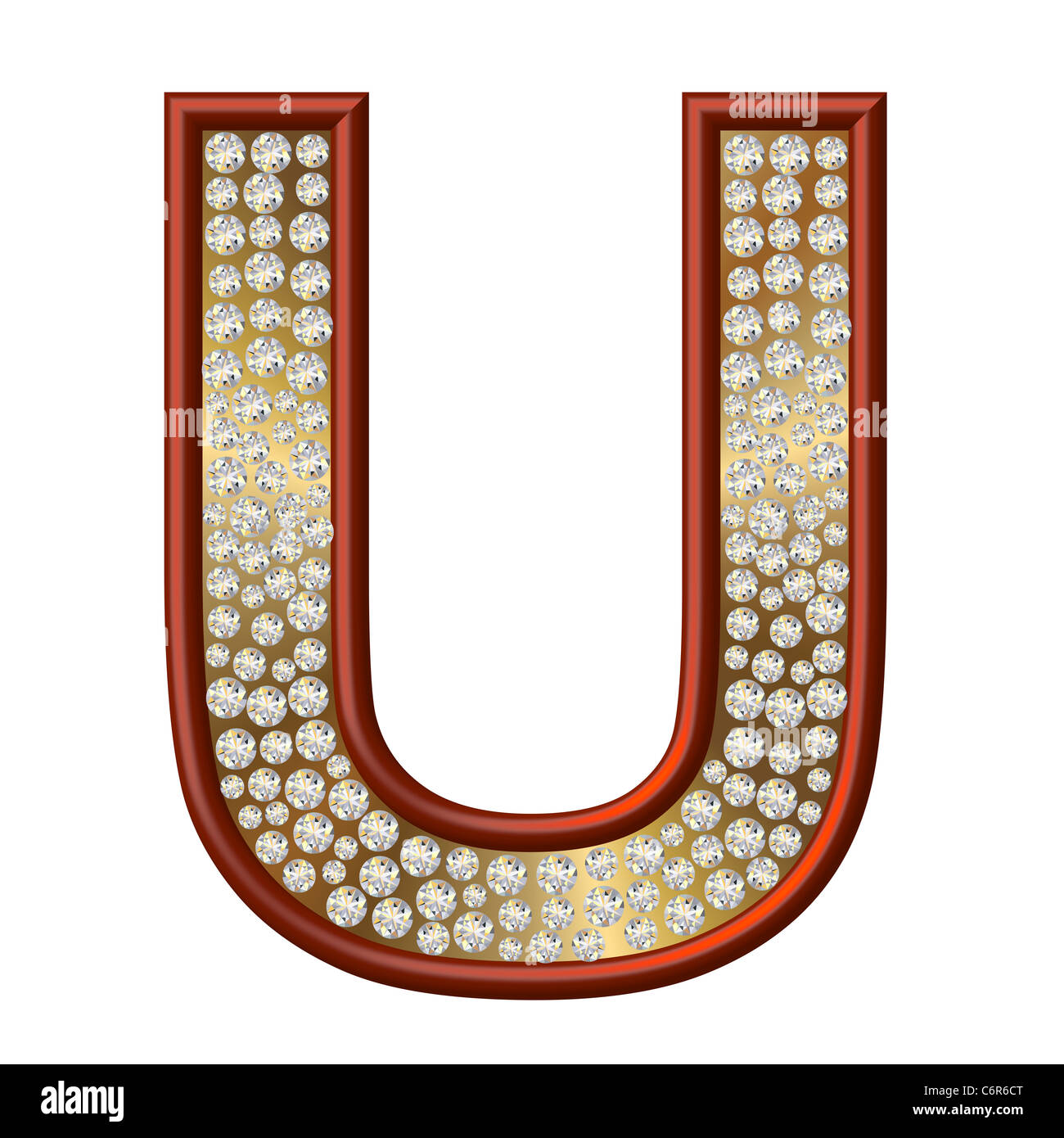 Diamond Letter Character Stock Photo - Alamy